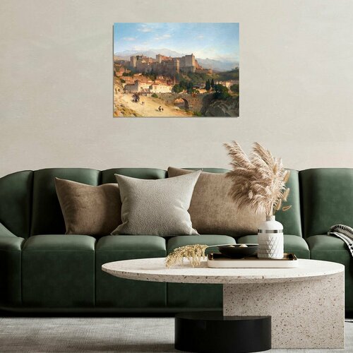 Картина на холсте, репродукция / Сэмюэл Колмен - The Hill of the Alhambra, Granada / Размер 30 x 40 см