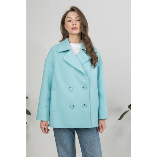 Пальто Modetta Style, размер 46, бирюзовый