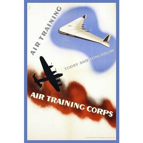 Плакат, постер на холсте иностранный Poster for the Air Training Corps. Размер 42 х 60 см