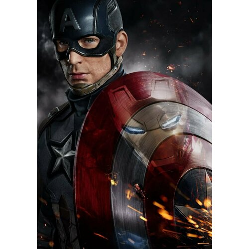 Плакат, постер на холсте Первый мститель: Противостояние (Captain America: Civil War, 2016г). Размер 42 х 60 см