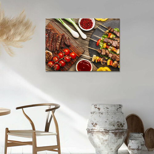 Картина/Картина на холсте для интерьера/Картина на стену/Картина для кухни/ - мясо 2 30х40
