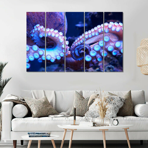 Модульная картина/Модульная картина на холсте/Модульная картина в подарок/щупальца осьминога-octopus tentacles 150х100