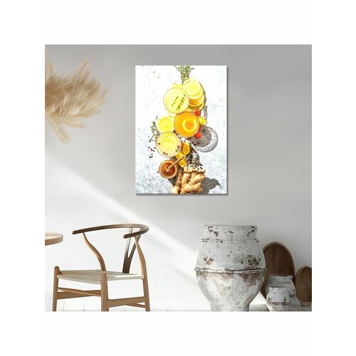 Картина на холсте с подрамником Имбирный чай3 40х60