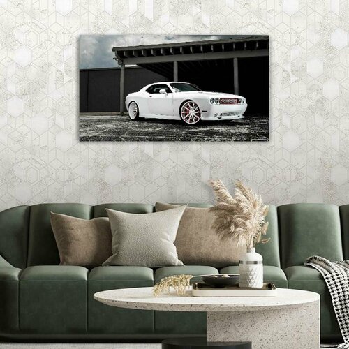 Картина на холсте 60x110 Альянс Лес "Авто автомобиль мускул кар" на подрамнике / интерьер/ декор