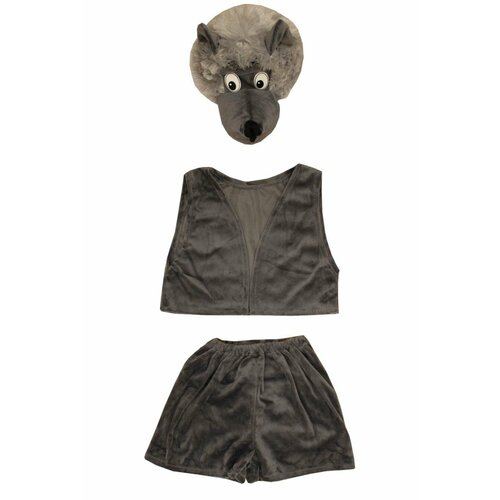 Карнавальный костюм детский Серый волк серые брови LU1749 InMyMagIntri 110-116cm