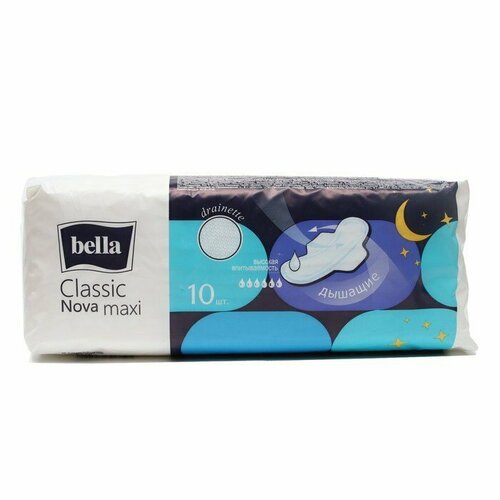 Гигиенические прокладки Bella Classic Nova Maxi, 10 шт. (комплект из 6 шт)