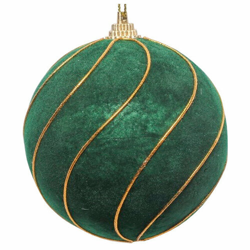 Набор ёлочных шаров MAXIJOY Изумрудный 80мм 3шт пенопласт зеленый / новогоднее украшение на ёлку, игрушка на ёлку