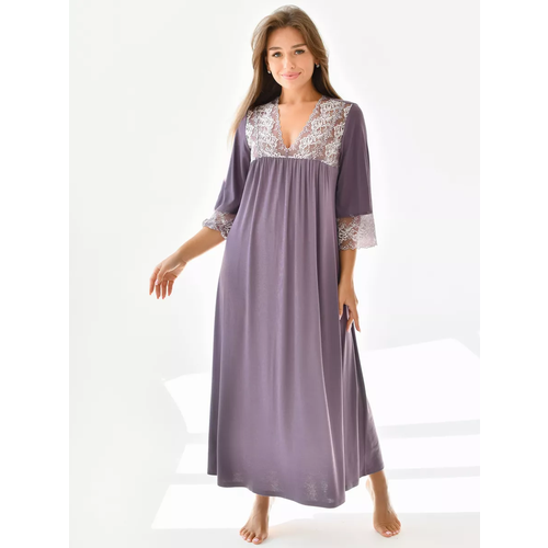 Сорочка Текстильный Край, размер 54, фиолетовый