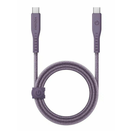 Кабель EnergEA FLOW USB-C to USB-C PD240W 5A Purple 1.5 метра (CBL-FLCC-PUR150M)