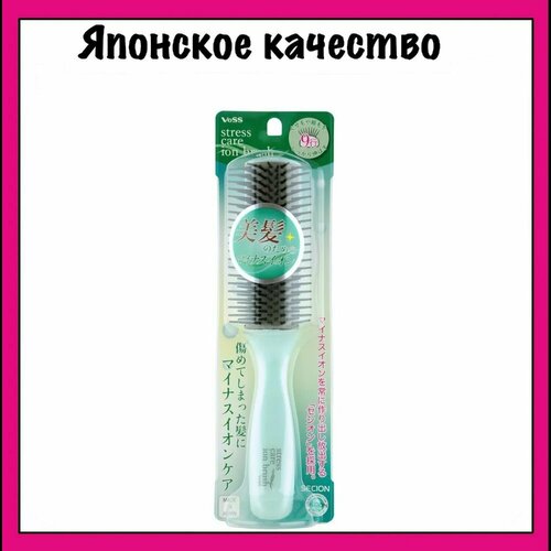 VeSS Расческа-щетка массажная для ухода за поврежденными волосами, с отрицательными ионами Stress Care Ion Brush 1 шт