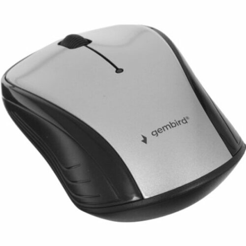 Мышь беспров. Gembird MUSW-430, 2,4 ГГц, серый глянец, 6 кнопок,1000/1600/2400 DPI(сменное)