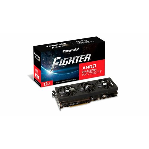 Видеокарта PowerColor RX7700XT Fighter 12GB GDDR6 256-bit DPx3 HDMI 3FAN RTL