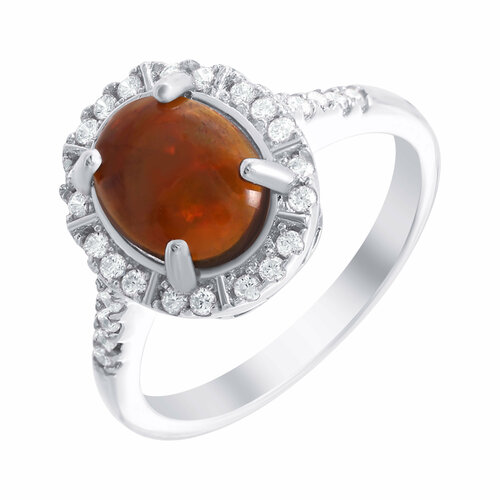 Кольцо ELEMENT47, серебро, 925 проба, опал, размер 16