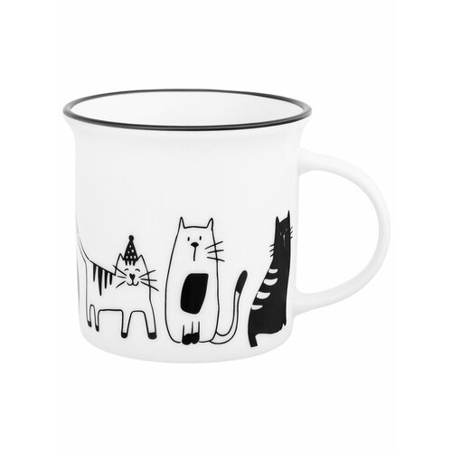 Кружка / чашка для кофе, чая 240 мл 11х8х8 см Elan Gallery без кота жизнь НЕ ТА Праздник у котят