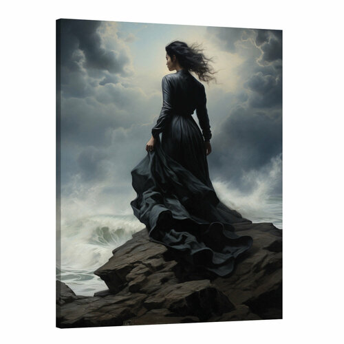 Интерьерная картина 50х70 "Ведьма в дождь"