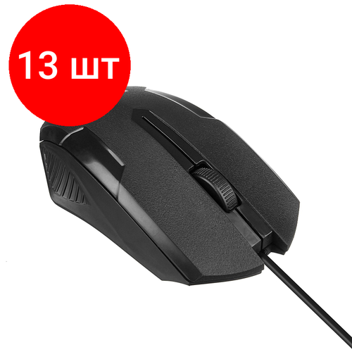 Комплект 13 штук, Мышь компьютерная ExeGate SH-9025L2 черная (EX279944RUS)