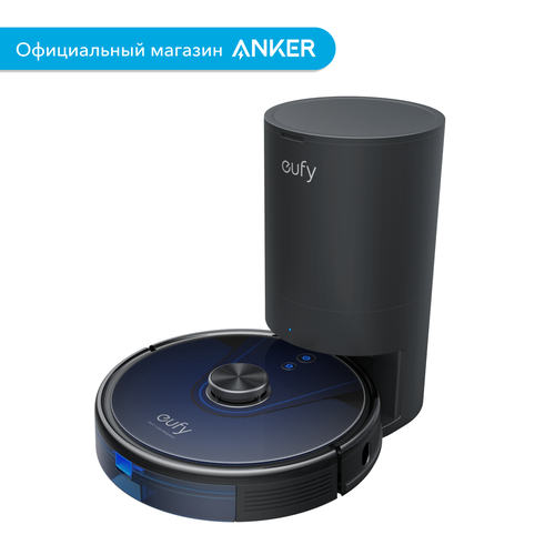 Робот-пылесос со станцией автоматической очистки eufy RoboVac L35 Hybrid+/ Робот-пылесос с влажной уборкой / Робот-пылесос 2 в 1 (T2182), черный