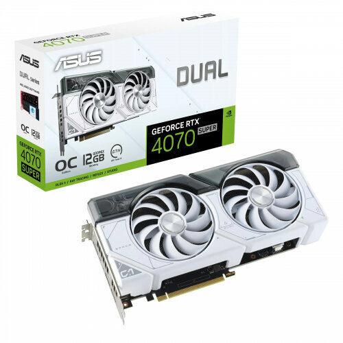 Видеокарта Asus GeForce RTX 4070 SUPER DUAL OC WHITE 12G