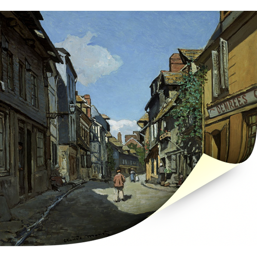 "Улица Баволь, Онфлер", Моне, Клод, картина (репродукция) (85х78 см / без подрамника)