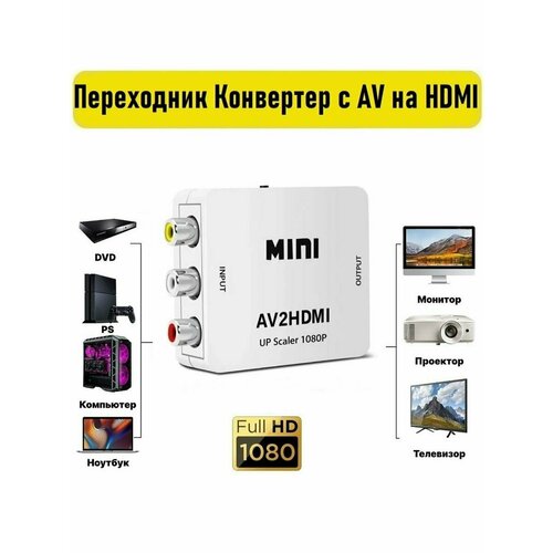 Переходник Конвертер с AV на HDMI