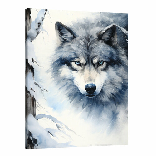 Интерьерная картина 50х70 "Волчий взор"