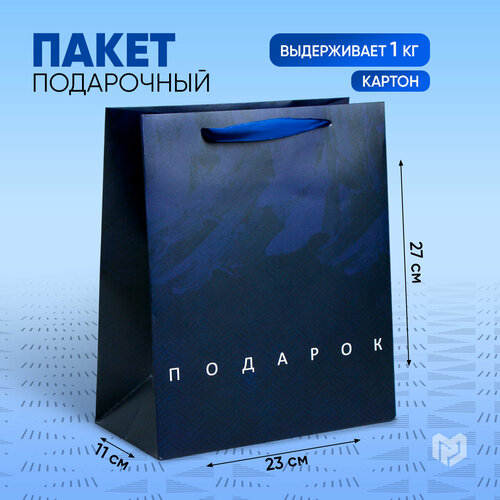 Пакет подарочный мужской ламинированный «Подарок», 23 × 27 × 11.5 см
