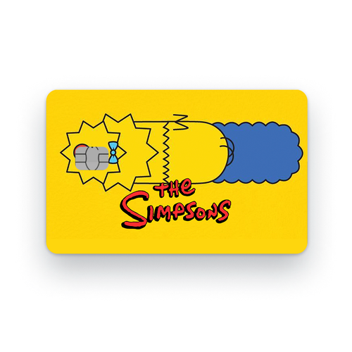 Наклейка на банковскую карту, стикер на карту, маленький чип, мемы, приколы, комиксы, стильная наклейка кино, симпсоны, the simpsons №19