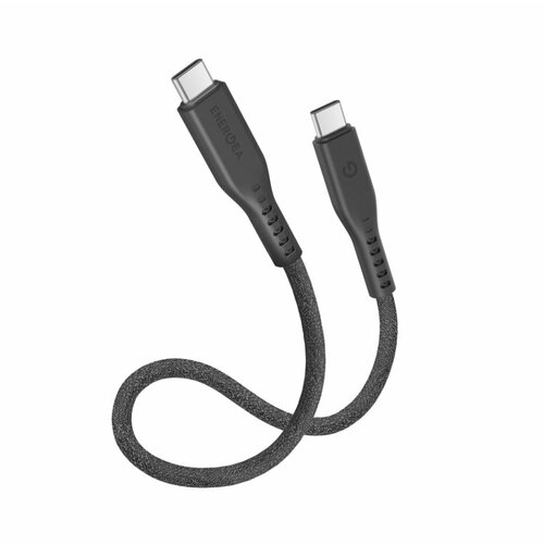 Кабель EnergEA Flow USB 3.2, USB-C to USB-C 20GBPS, 240W 30см. черный (BLACK)