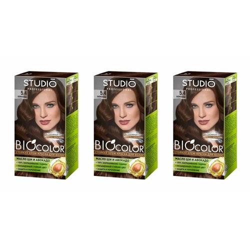 Стойкая крем-краска для волос Studio Professional BioColor Essem Hair, тон 5.4 Шоколад, 115 мл, 3 шт