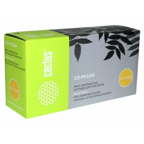 Тонер Картридж Cactus CS-PH3260 106R02778 черный для Xerox Phaser 3052/3052NI/3260 (3000стр.)