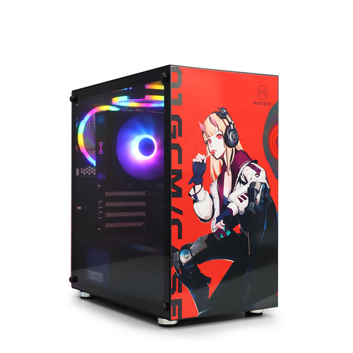 Корпус Mastero Anime Red Case mATX, Mini-Tower, без БП черный (MST-GCM-01-ARC)