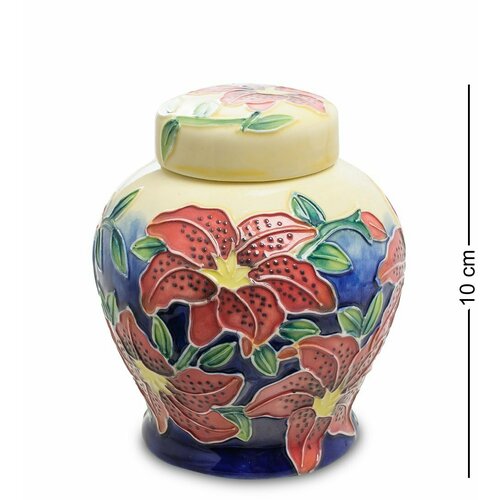 Фарфоровая ваза с крышкой Цветок востока