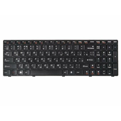 Клавиатура для Lenovo Z570, B570, B590, V570, Z575 (25-012459) (25-013347) (25013375) Black, black frame, гор. Enter ZeepDeep
