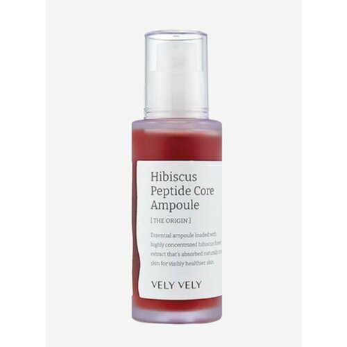 Vely Vely Сыворотка для лица увлажняющая антивозрастная Корея Hibiscus Peptide Core Ampoule, 40 мл