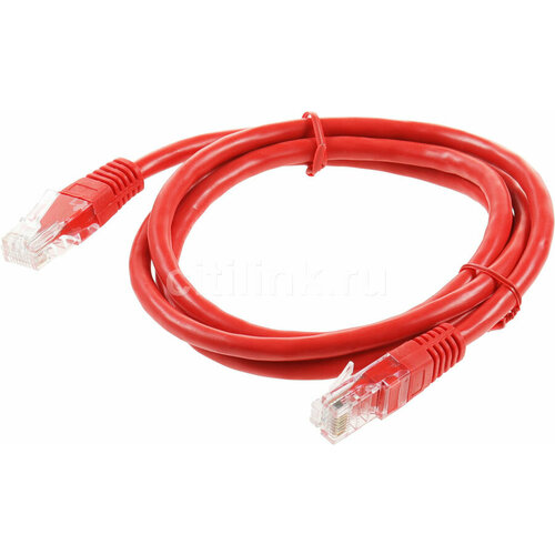 Патч-корд PREMIER PP6U-1M/R литой (molded), UTP, cat.6, 1м, 4 пары, 24AWG, алюминий омедненный, красный