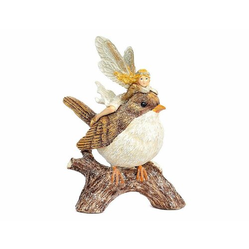 Декоративная фигура ФЕЯ аврил на птичке, полистоун, 16 см, Goodwill MC38067-2
