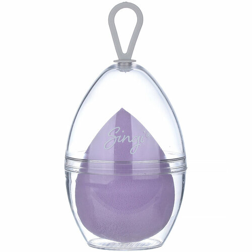 Singi Спонж косметический для макияжа лица яйцо фиолетовый Purple, в упаковке 6 см