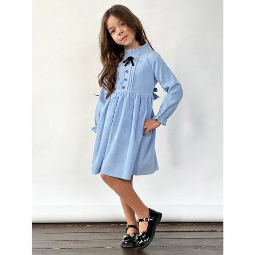 Платье Бушон, размер 104-110, голубой