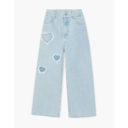 Джинсы  Gloria Jeans, размер 9-10л/140 (34), синий, голубой