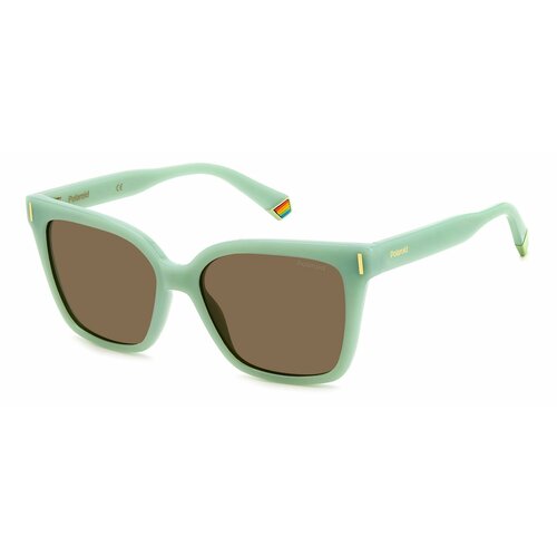 Солнцезащитные очки Polaroid PLD-2056891ED54SP, зеленый, коричневый