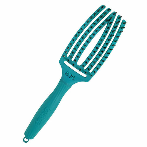 Щетка для волос Olivia Garden Fingerbrush Care Iconic Boar&Nylon Blue Lagoon M ID1835