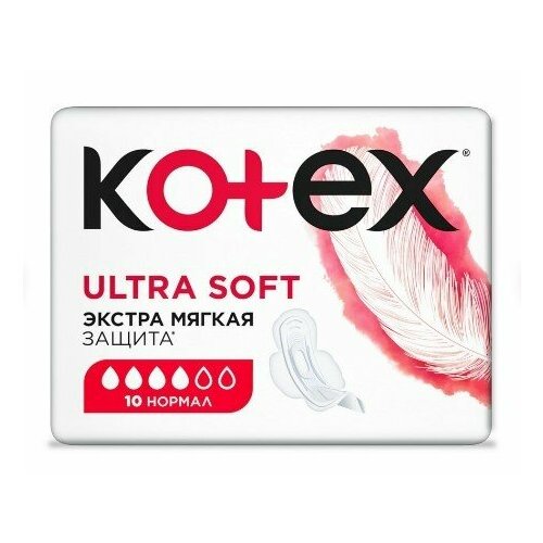 Kotex прокладки гигиенические Ultra Soft нормал 10шт