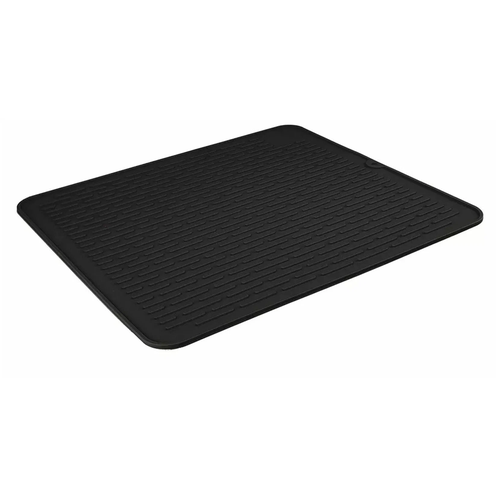 Силиконовый коврик для сушки посуды и продуктов, 40х30 см черный
