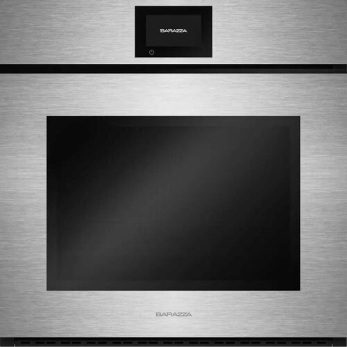 Встраиваемый духовой шкаф Barazza 1FVAPN, черное стекло, сенсорная панель управления, 11 режимов приготовления, объем 65 л