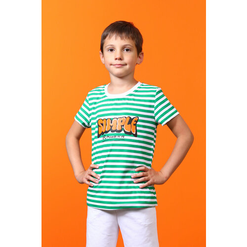 Футболка Berchelli, размер 36, оранжевый, зеленый