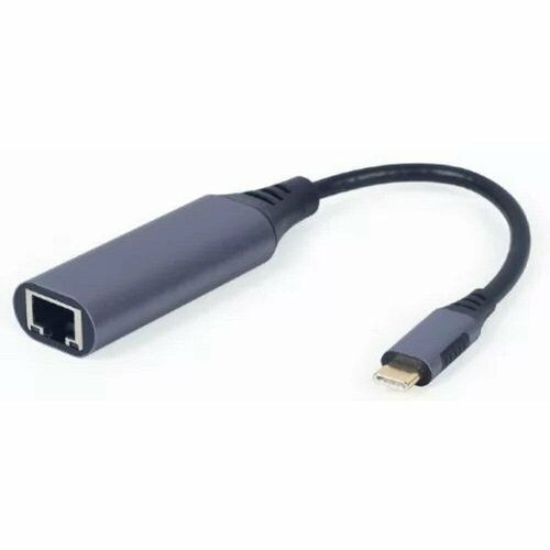 Cablexpert A-USB3C-LAN-01 Адаптер интерфейсов Cablexpert A-USB3C-LAN-01, USB-C (вилка) в Гигабитную сеть Ethernet (RJ-45)