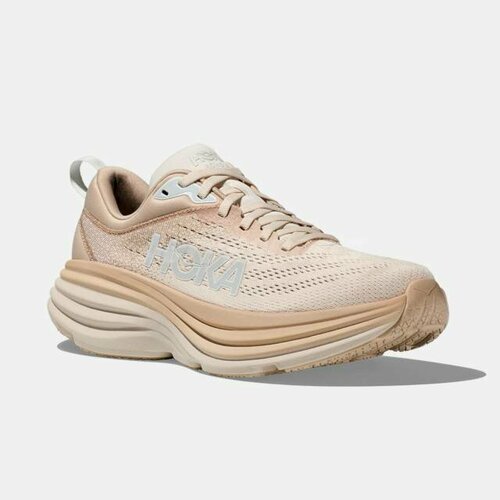 Кроссовки HOKA Bondi 8, полнота D, размер US8D/UK7.5/EU41 1/3/JPN26, экрю