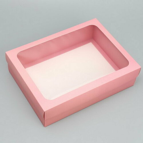 Коробка подарочная, упаковка, "Розовая", 32 x 24 x 9 см