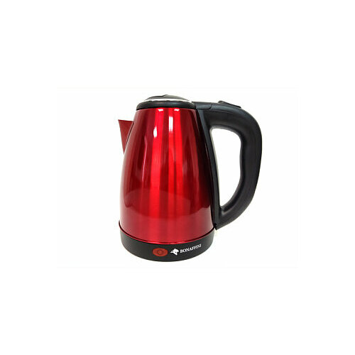 Электрический чайник Bonaffini - 1,8 литра, 1500 Ватт, металлический диск, красный цвет