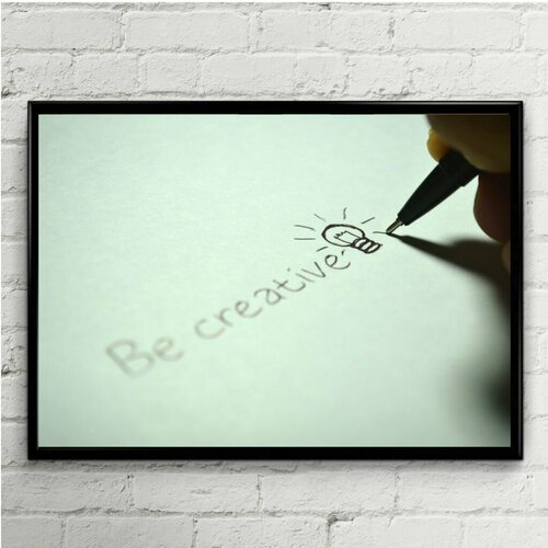 Постер "Be creative" для мотивации от Cool Eshe из коллекции "Креатив", плакат А3